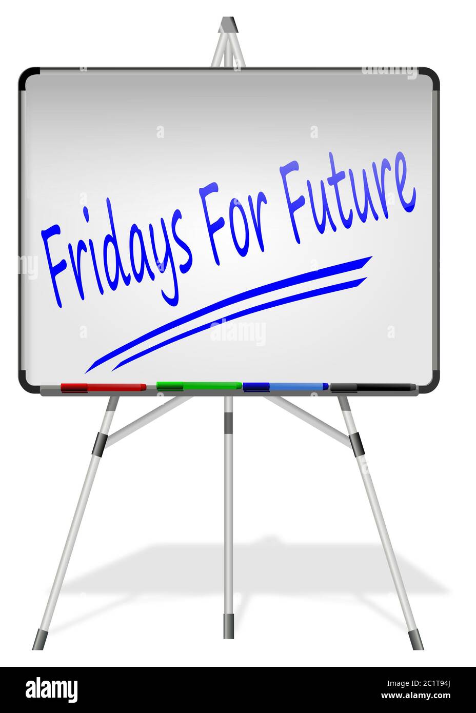 Whiteboard with Fridays for Future - 3D illustration Stock Photo - Alamy