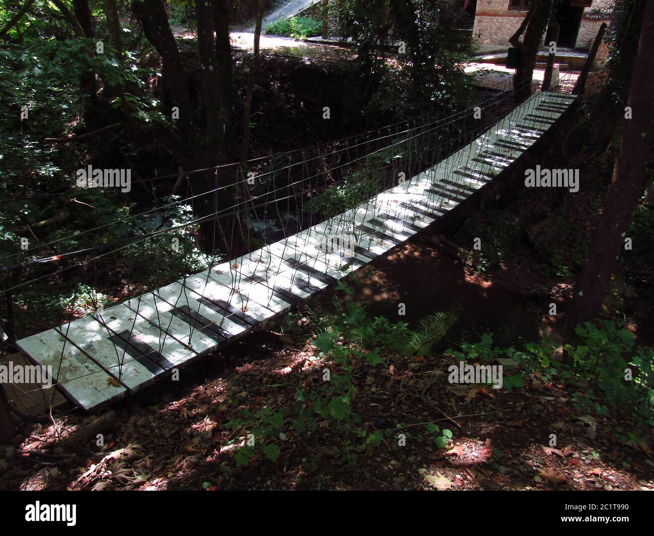 A wooden bridge painted like a piano keyboard Stock Photo - Alamy