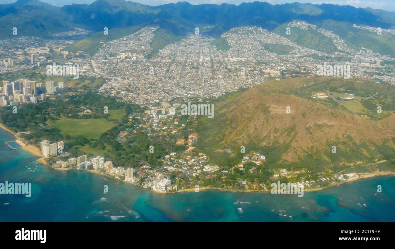 Aerial diamond head hi-res stock photography and images - Alamy