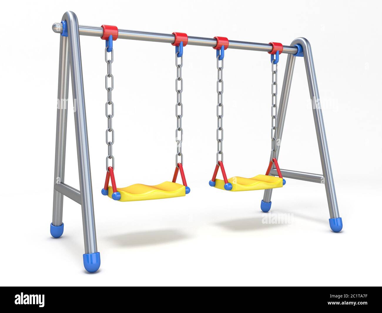 Double children swing 3D Stock Photo - Alamy