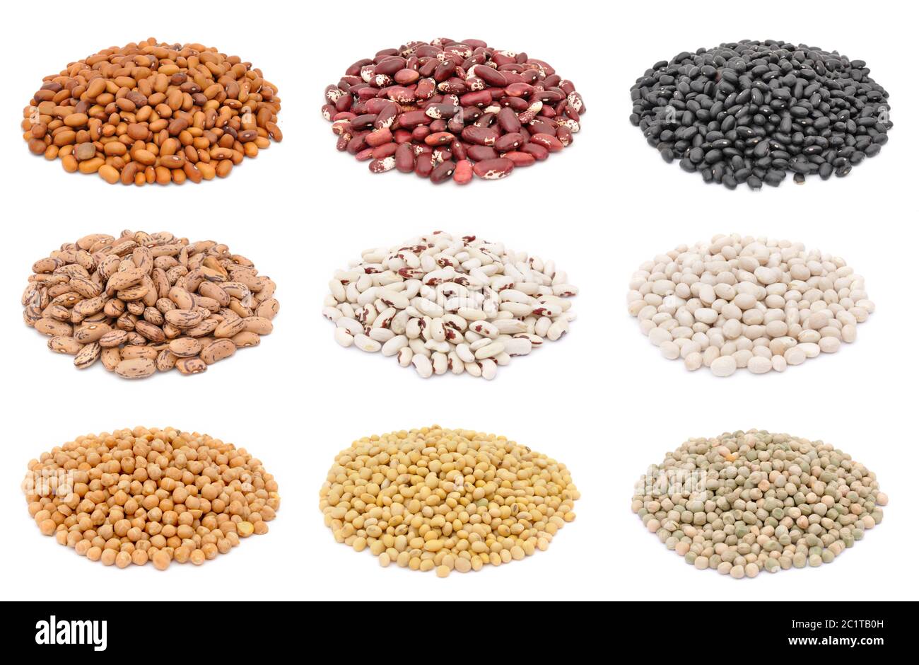 Beans collection, colored set Stock Photo - Alamy