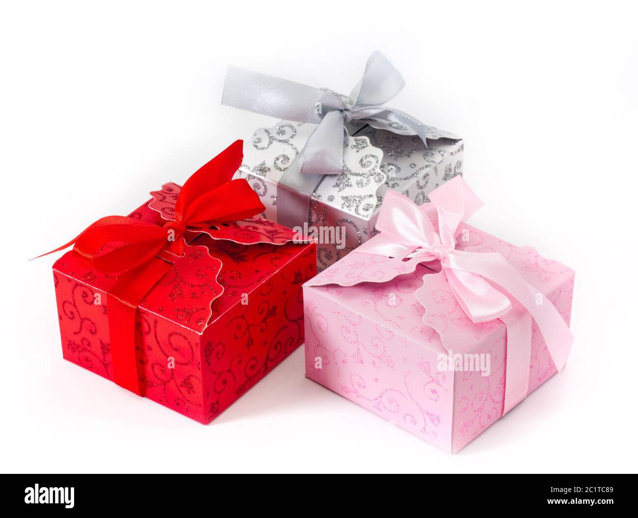 Three birthday boxes Cut Out Stock Images & Pictures - Alamy