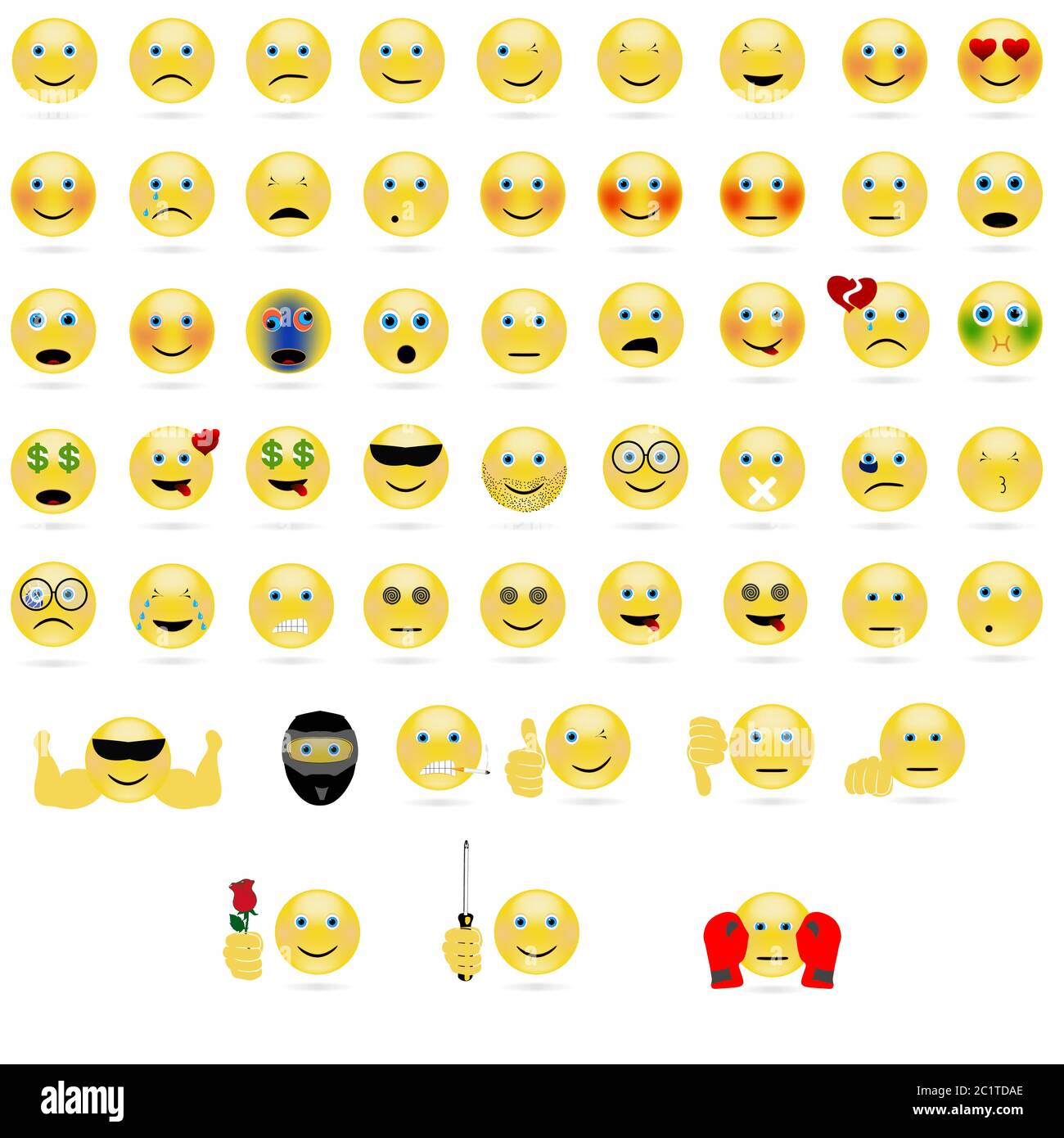 Vector eps10 emotional face icons Stock Vector Image & Art - Alamy