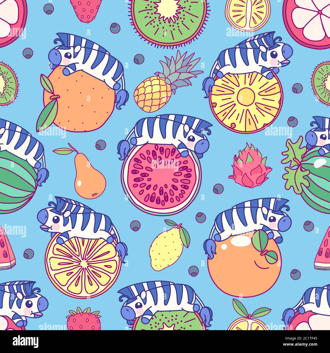 vector tropical food seamless pattern clip art Stock Vector Image & Art ...