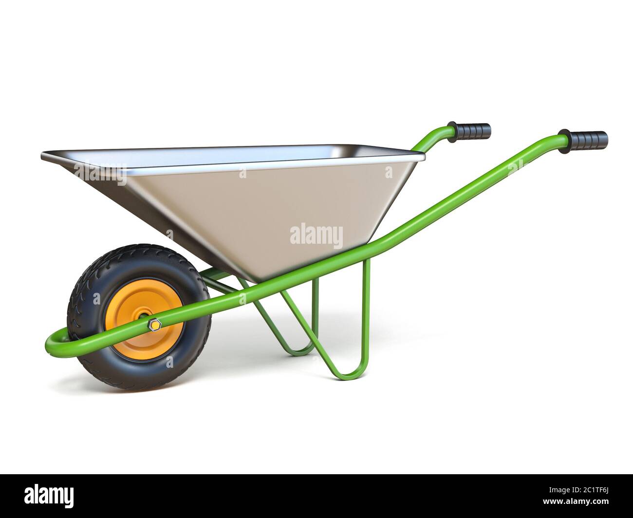 Wheelbarrow handles Cut Out Stock Images & Pictures - Alamy