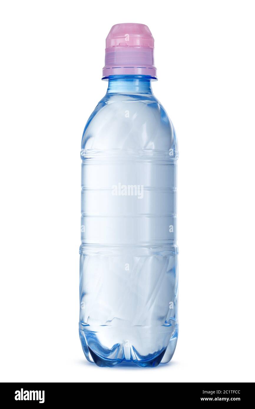 Small bottle of mineral water in plastic isolated on white Stock Photo ...