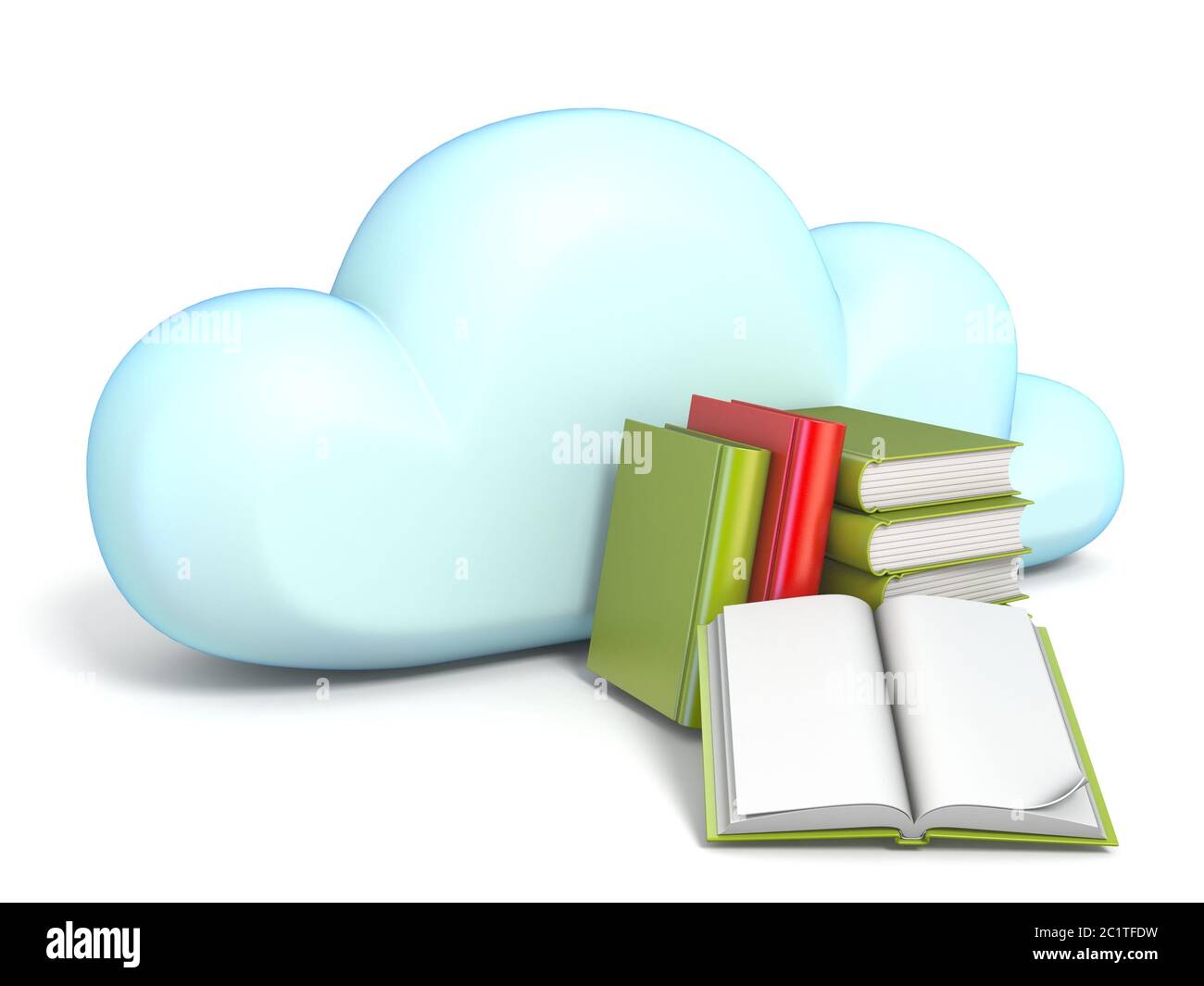 Cloud books 3d hi-res stock photography and images - Alamy