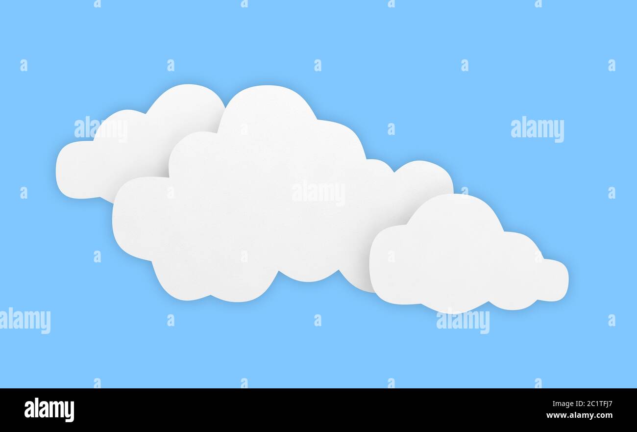 cloud background sky blue white empty 3D Stock Photo - Alamy