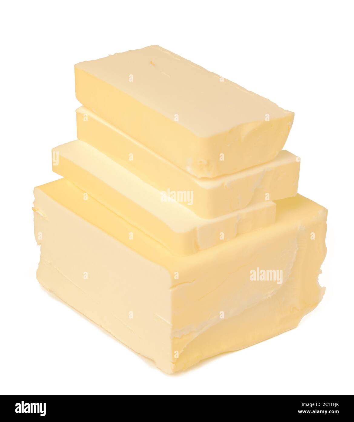 Block of butter isolated on white background Stock Photo - Alamy