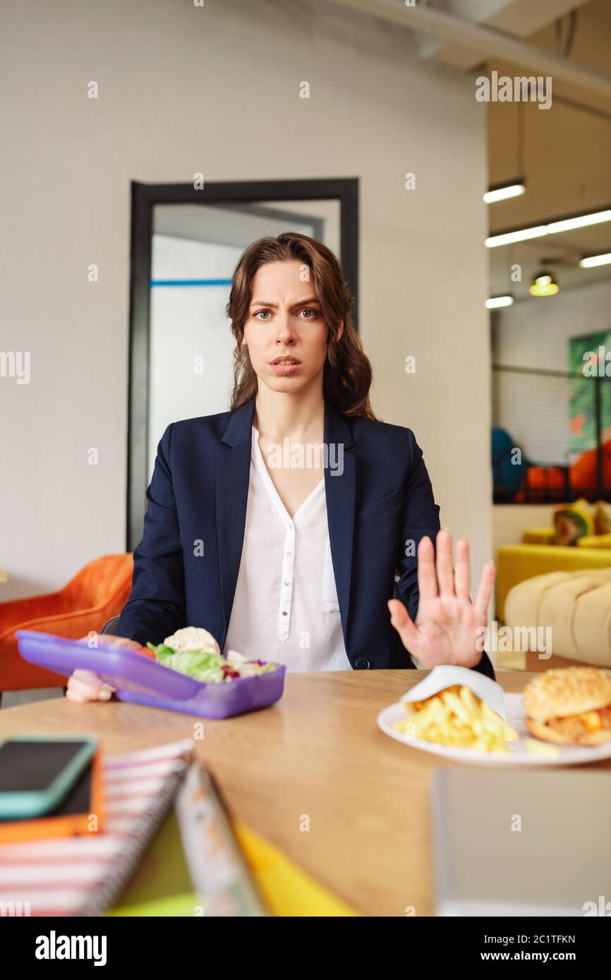 Hand pushing away hi-res stock photography and images - Alamy