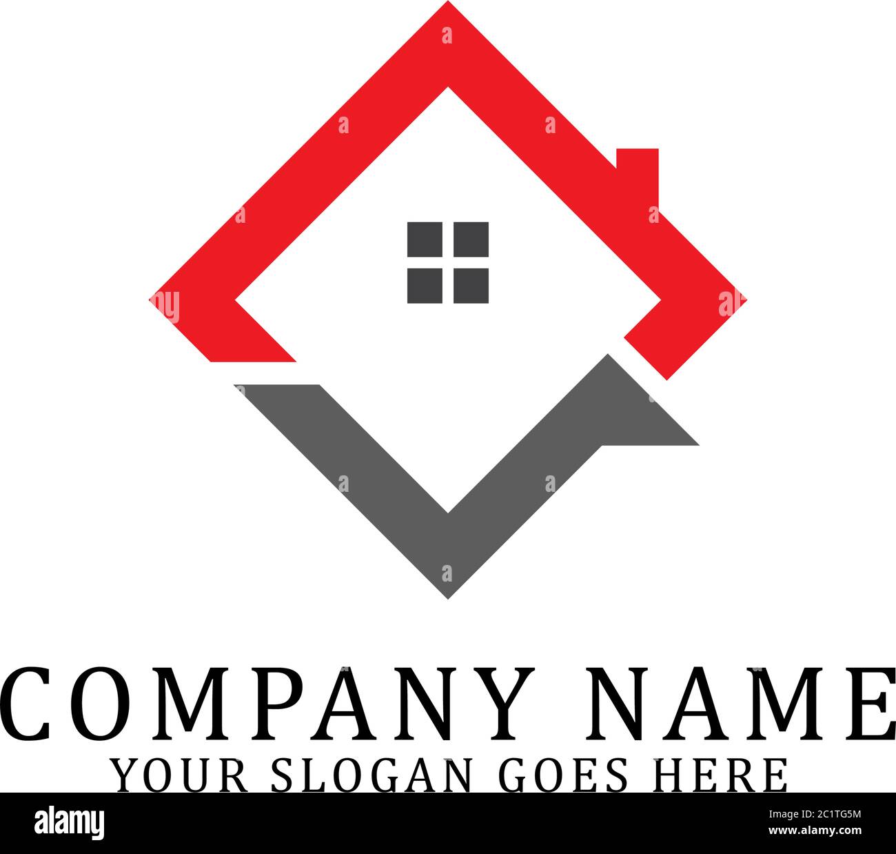 Creative real estate logo design Vector, square logo inspiration Stock ...