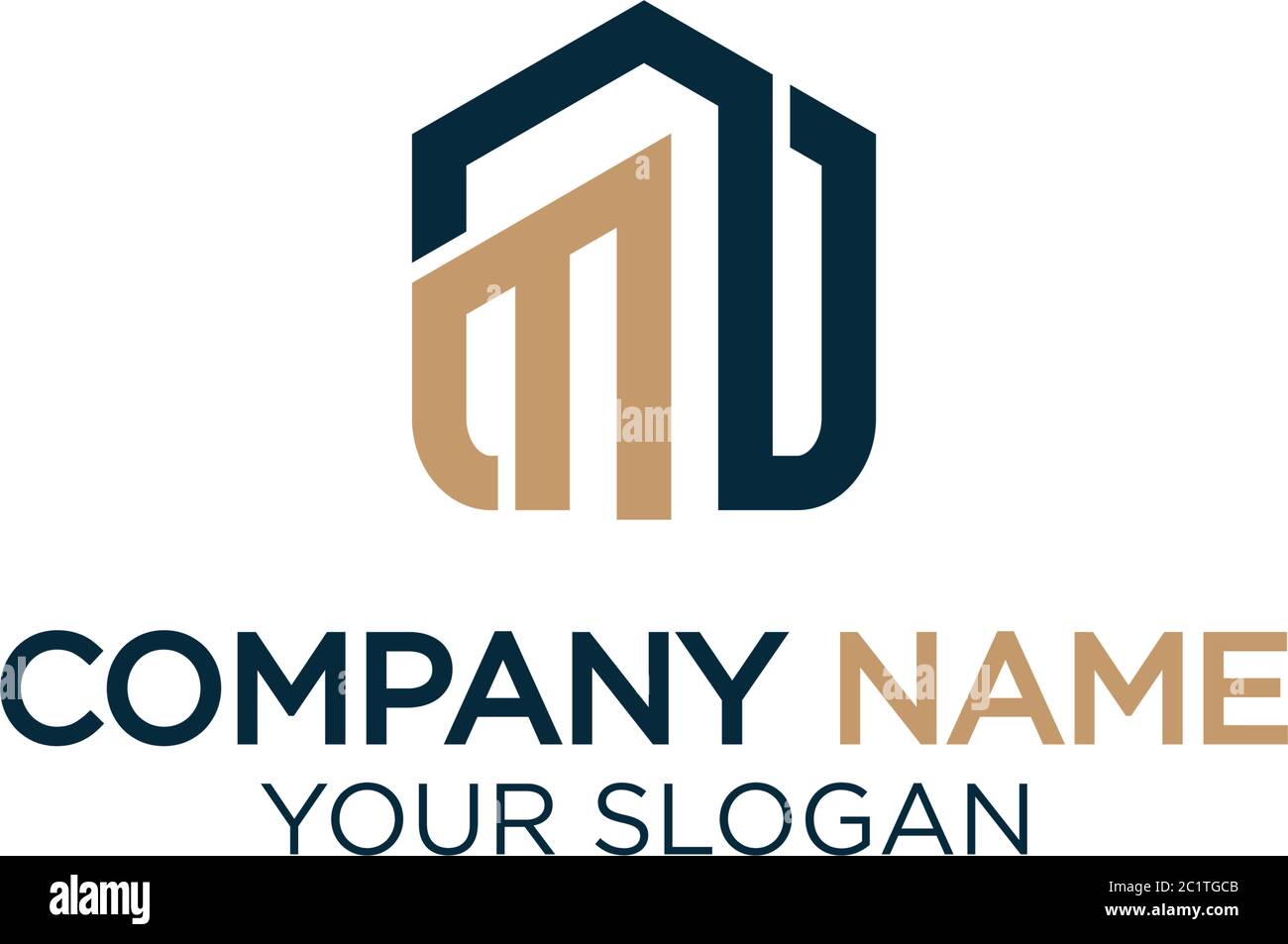 M home logo design,modern real estate logo vector Stock Vector Image ...