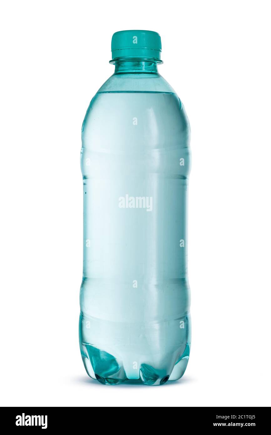 Small bottle of mineral water in plastic isolated on white Stock Photo ...