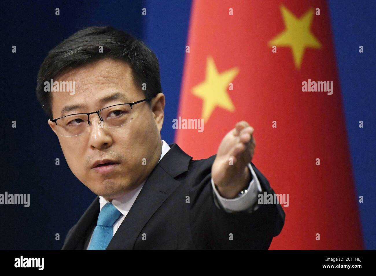 Chinese Foreign Ministry spokesman Zhao Lijian attends a press ...