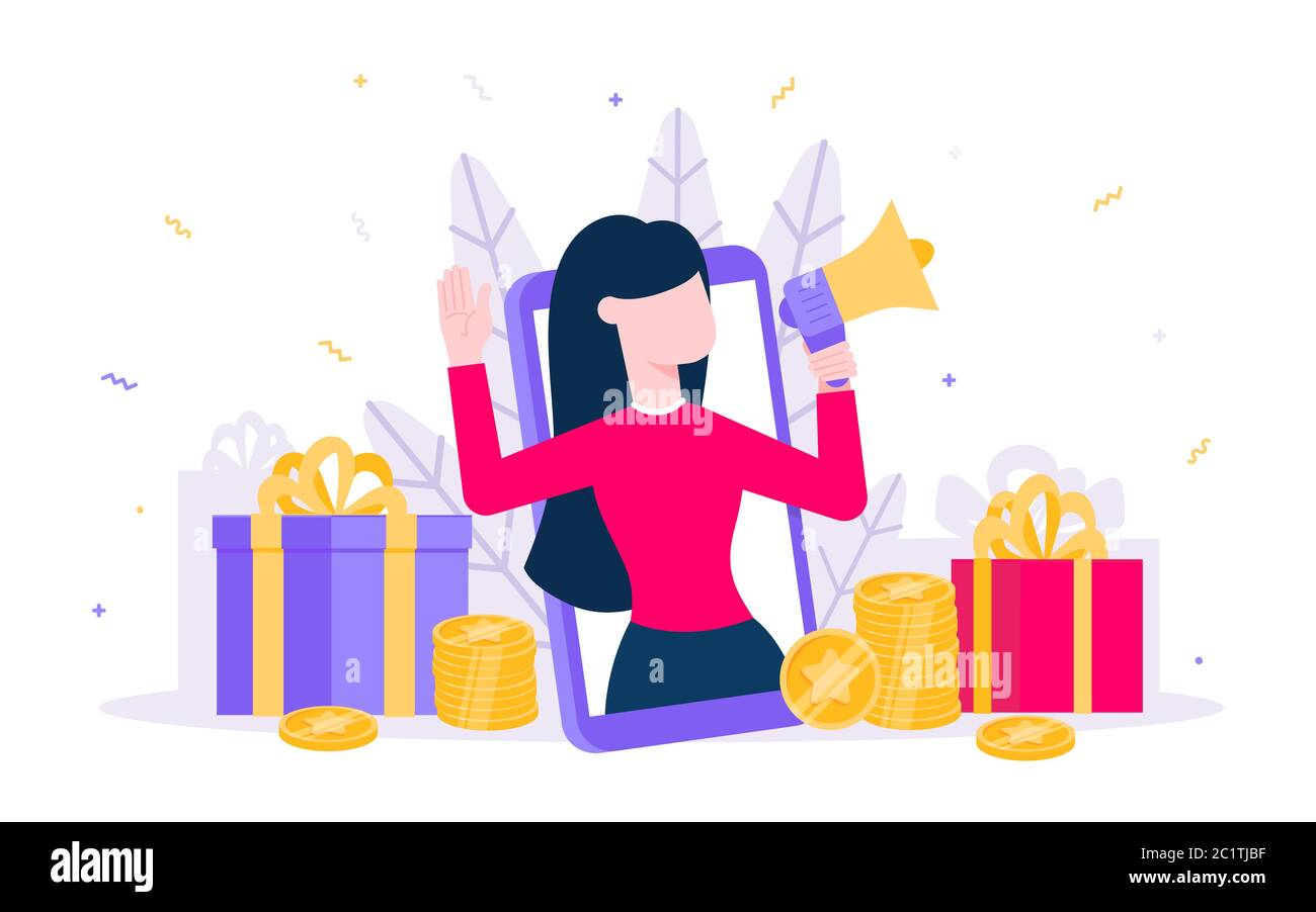 Online reward flat style design vector illustration isolated on white ...