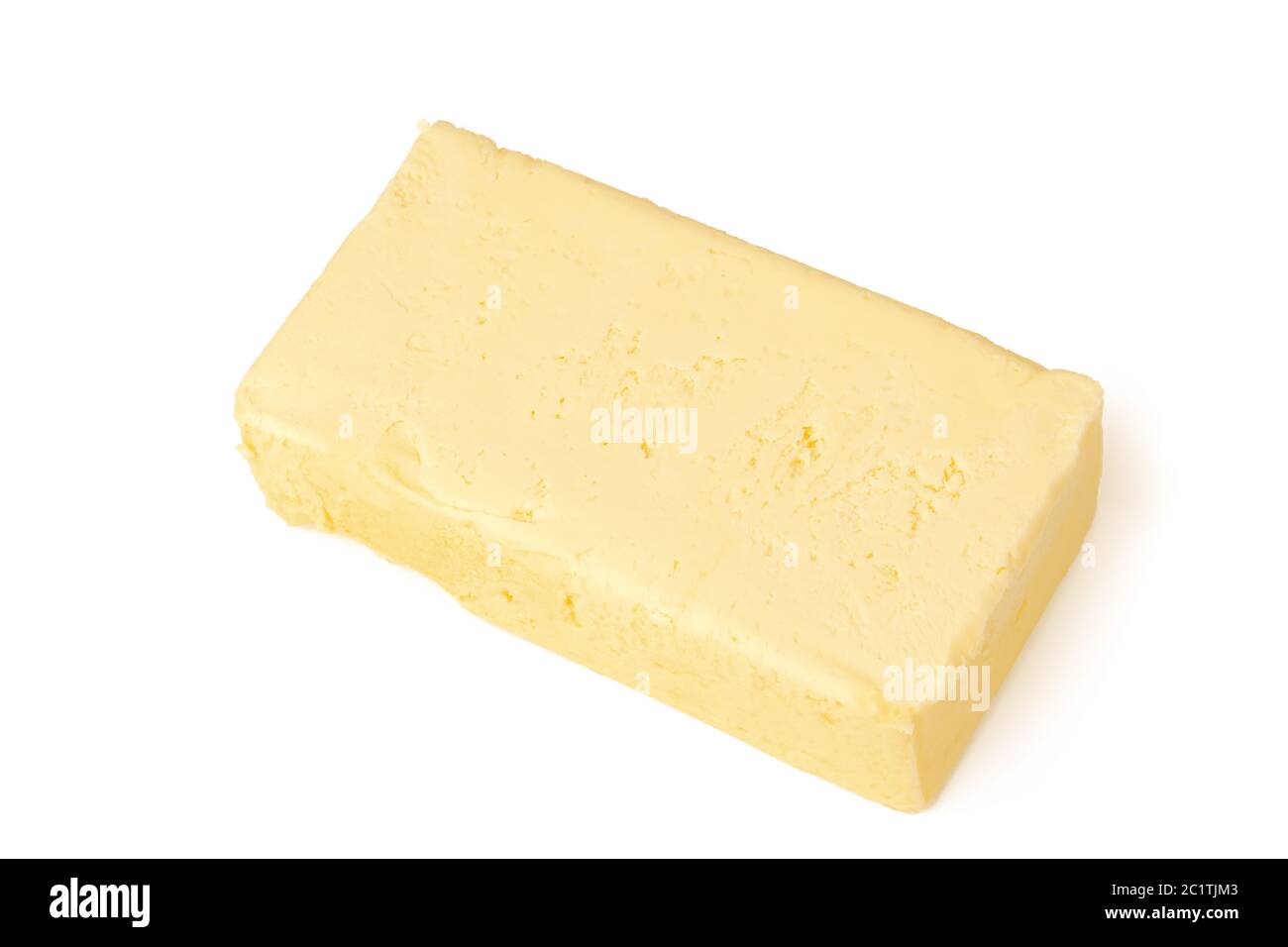 Block of butter isolated on white background Stock Photo - Alamy
