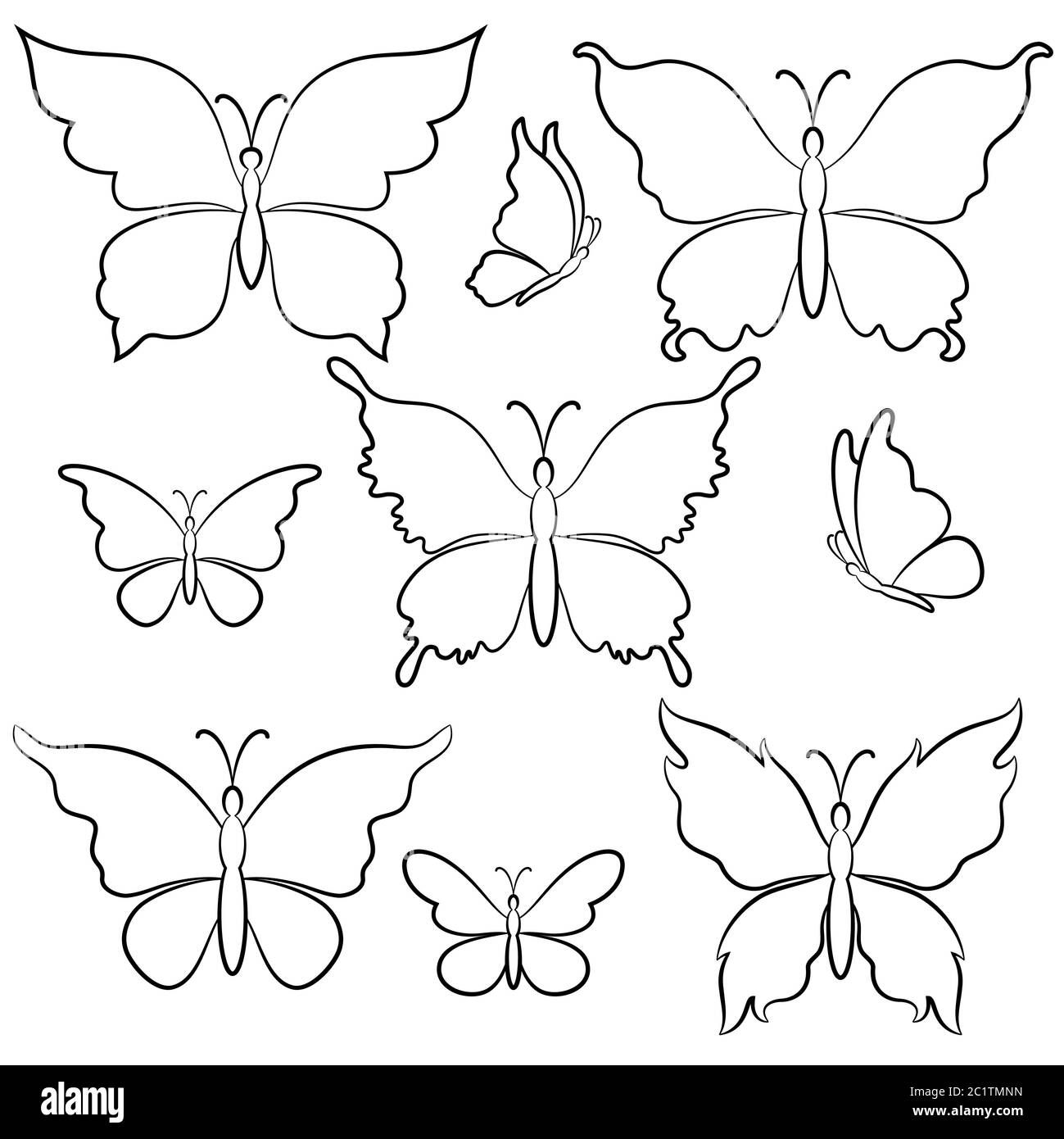 Monarch butterfly flight pattern Black and White Stock Photos & Images ...