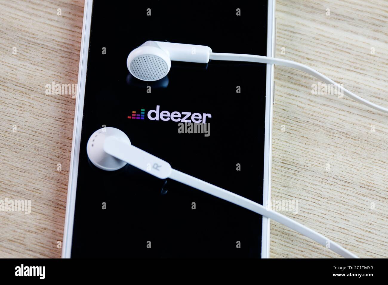Deezer mobile music application. Deezer is a French online music ...