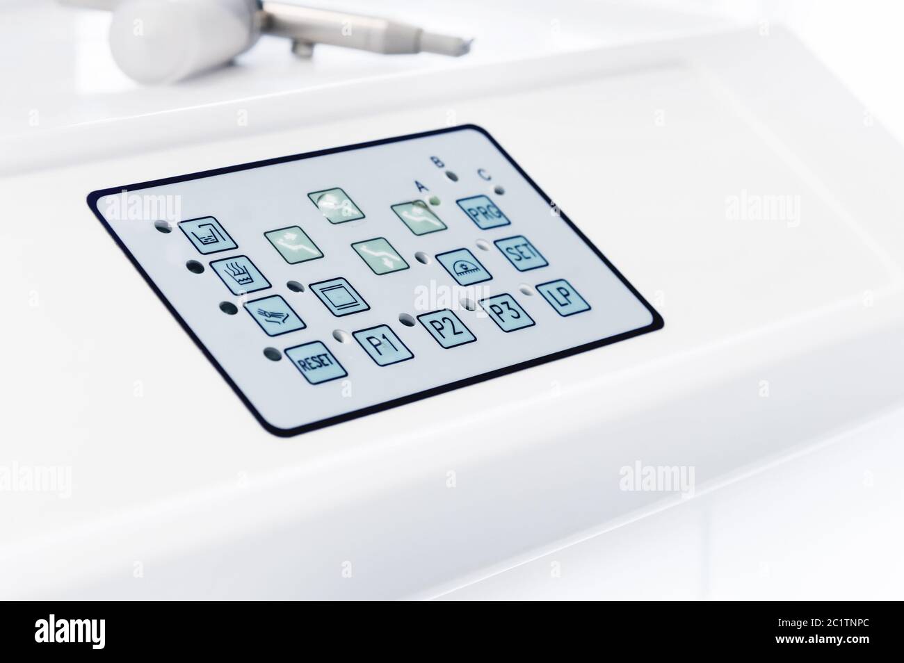 Close-up of the control panel with buttons on the dental chair Stock ...