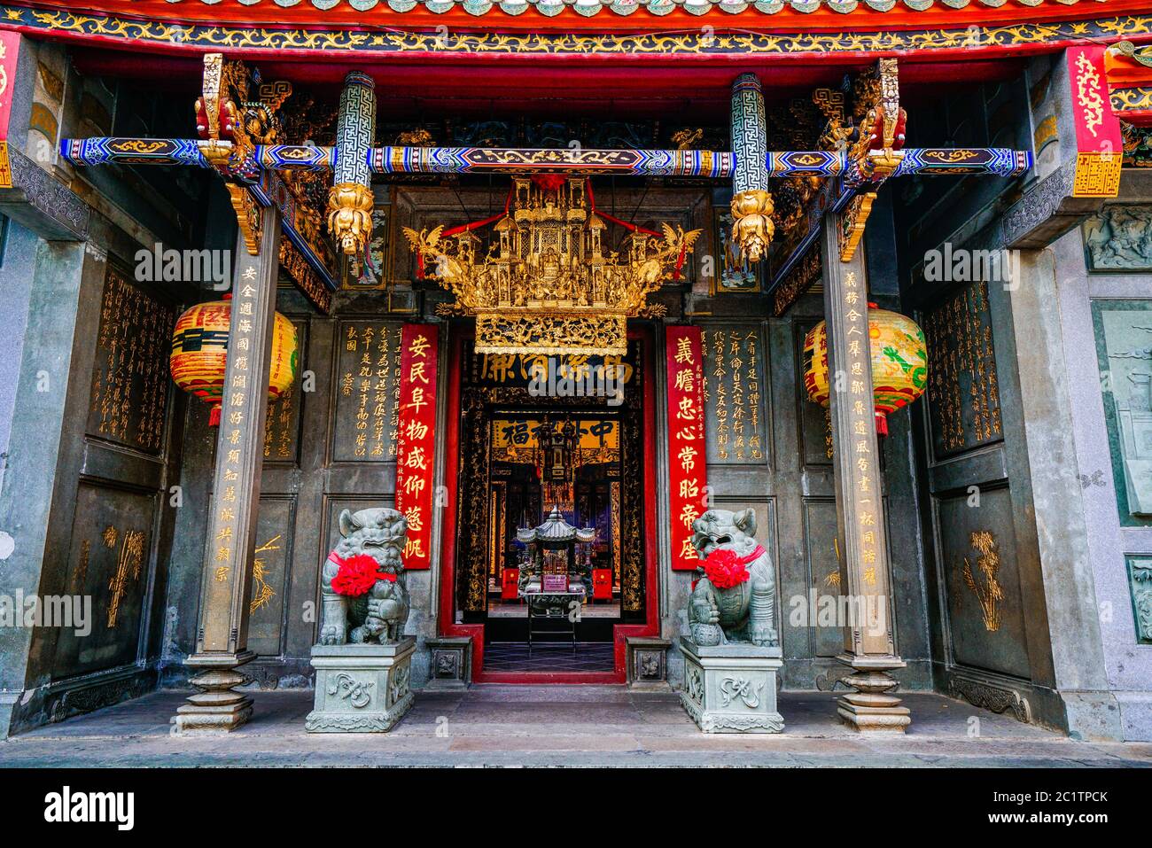 Ho Chi Minh city, Vietnam - JAN 05, 2020: Nghia An Temple (Hoi Quan ...