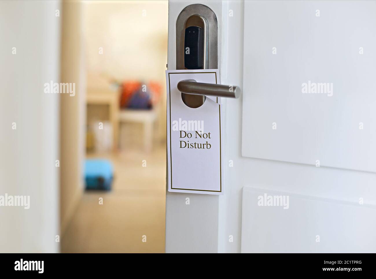 Do Not Disturb sign on hotel room's door Stock Photo - Alamy