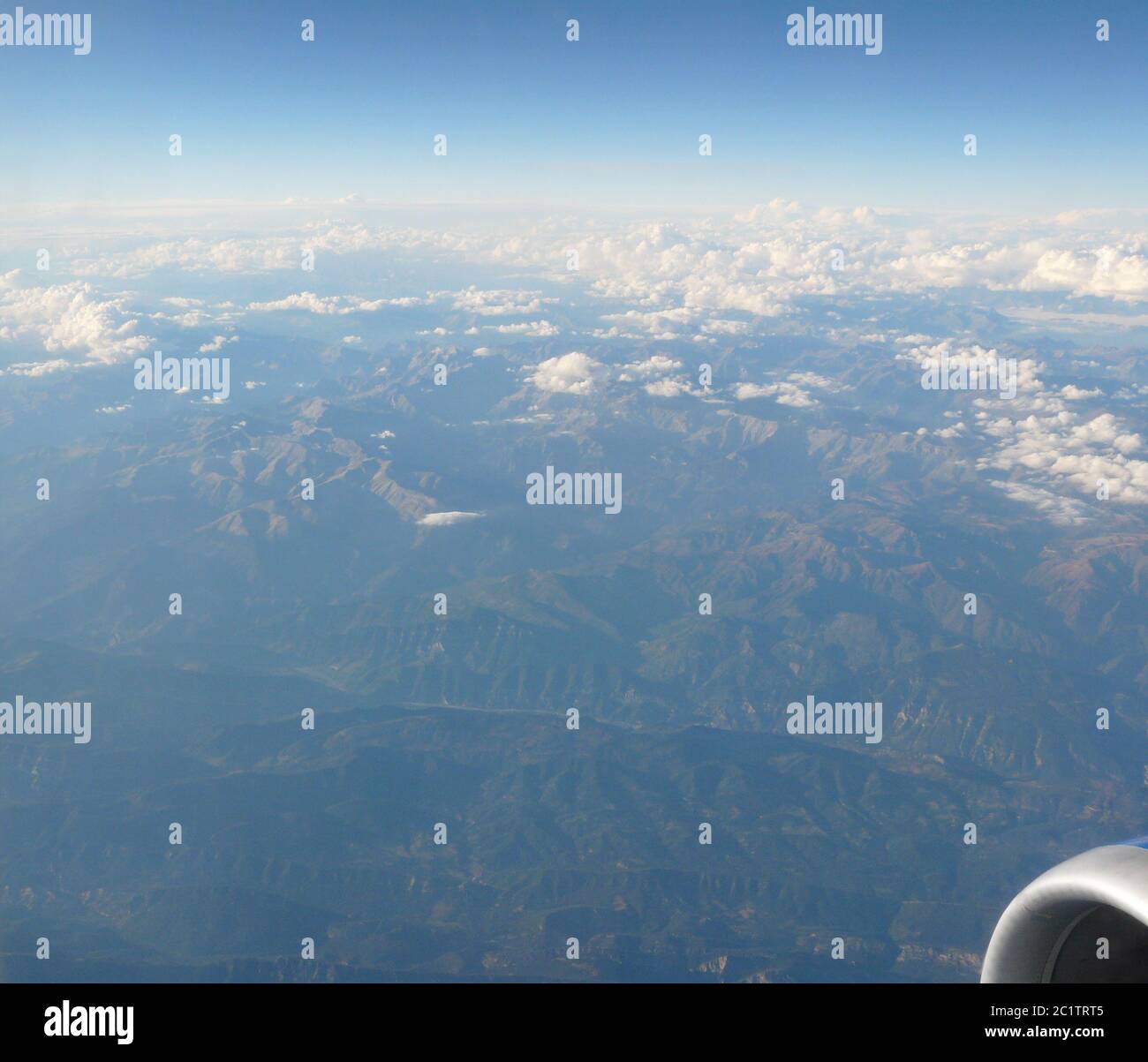Flight over France Stock Photo - Alamy
