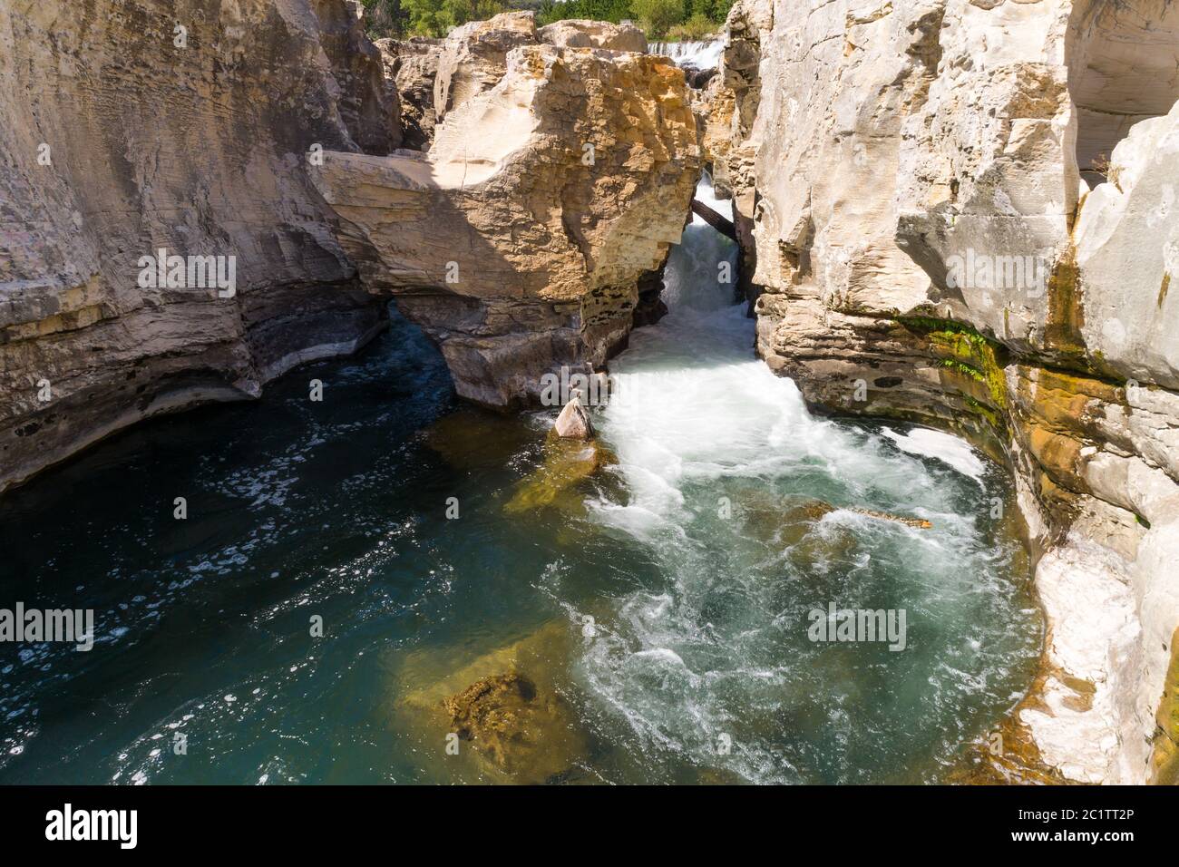 birdview of a waterfall Stock Photo - Alamy