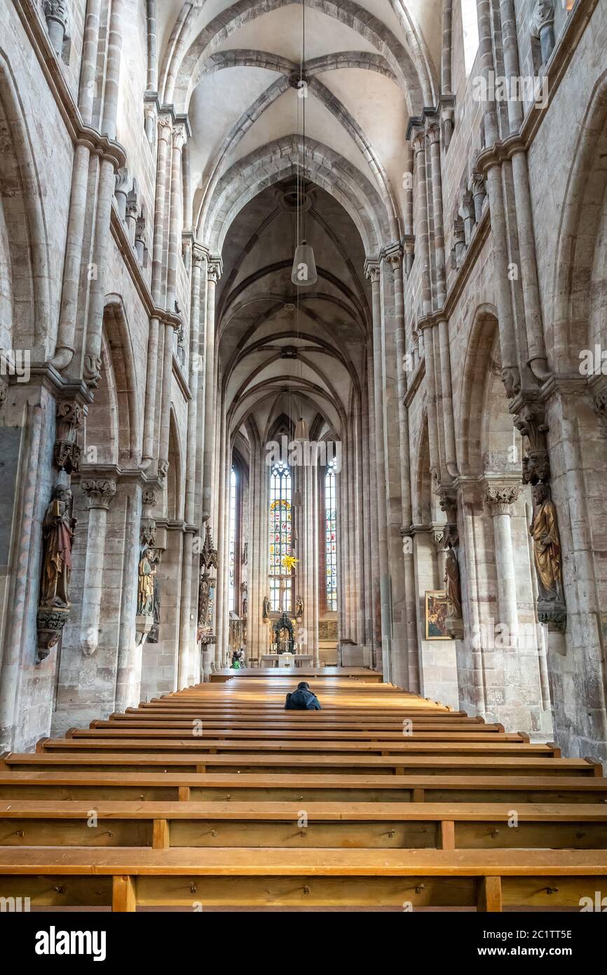 Alone in the church Stock Photo - Alamy