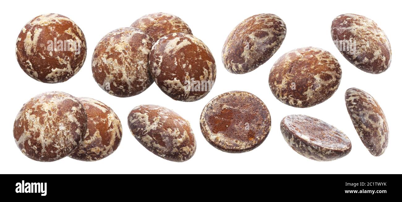 Traditional russian gingerbread isolated on white background with ...