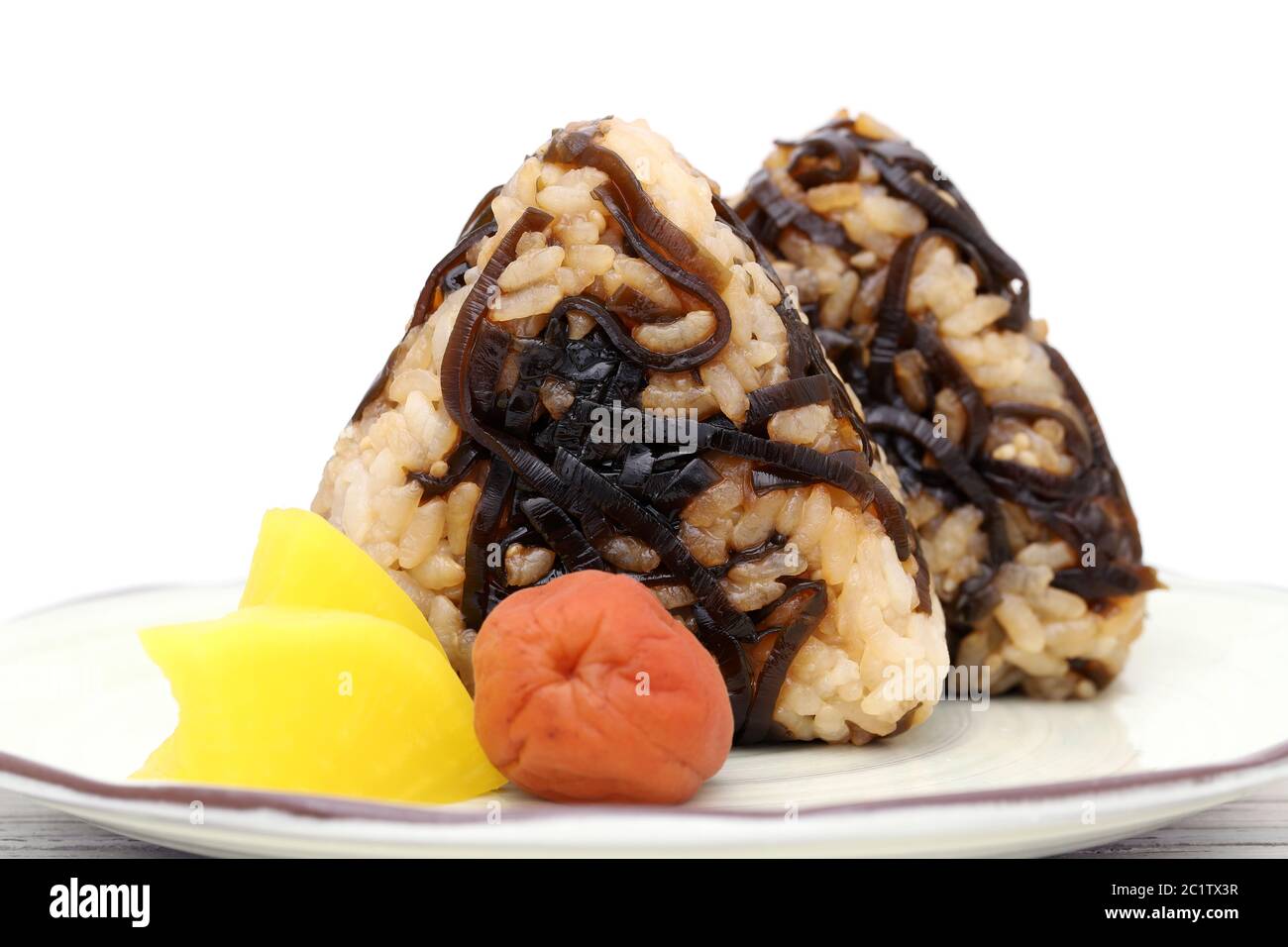 Onigiri, Japanese food, Japanese rice ball, rice triangle with seaweed ...