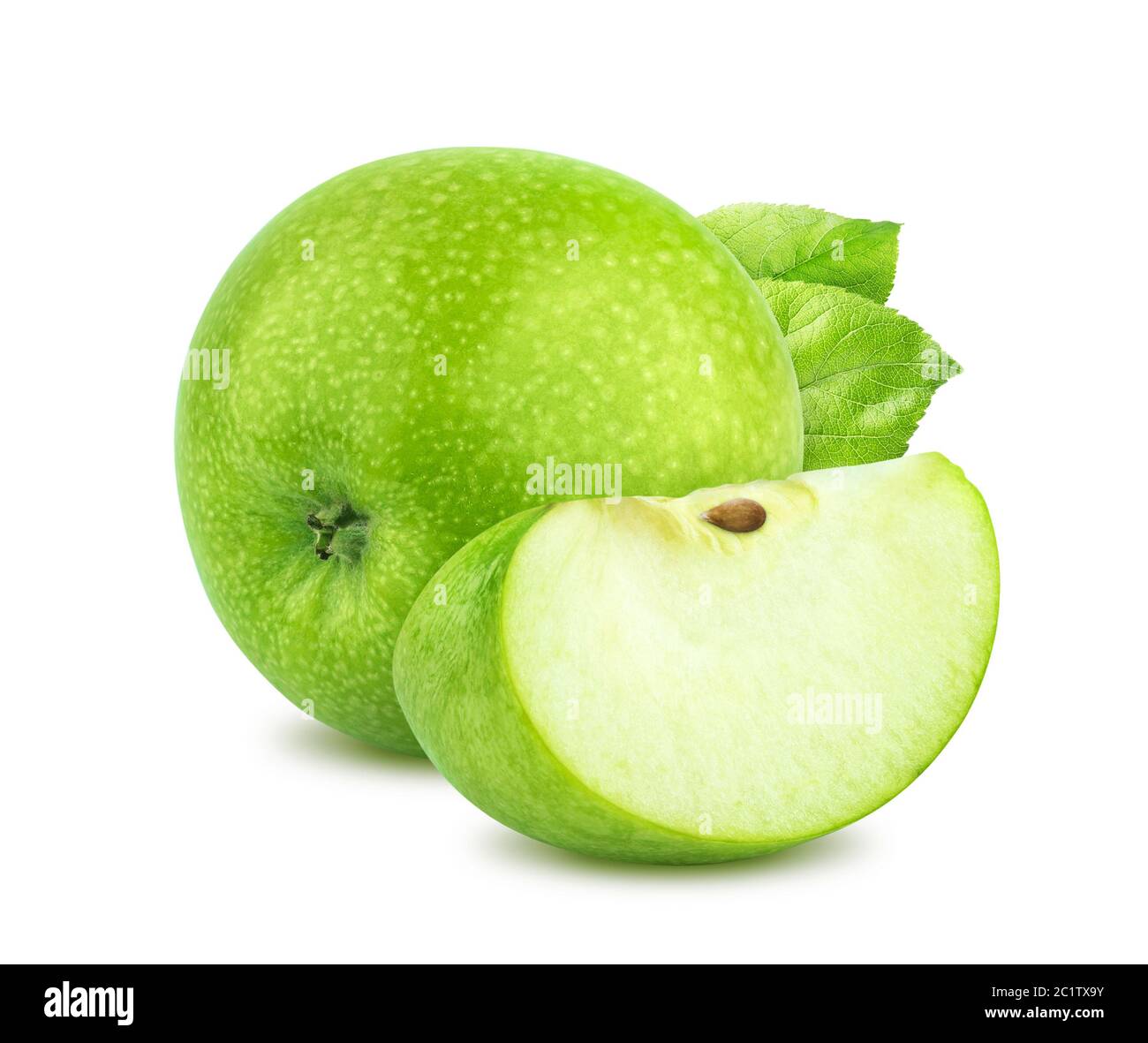 One green apple isolated on white background Stock Photo - Alamy