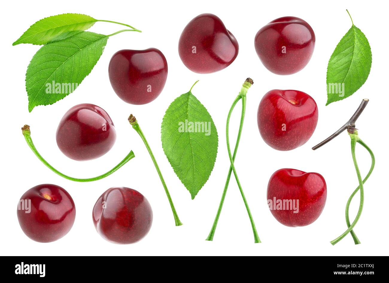 Cherry isolated on white background. Collection Stock Photo - Alamy