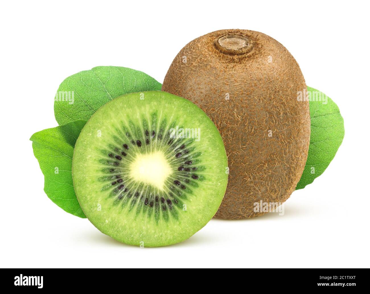 Kiwi. Whole and sliced kiwi fruit isolated Stock Photo - Alamy