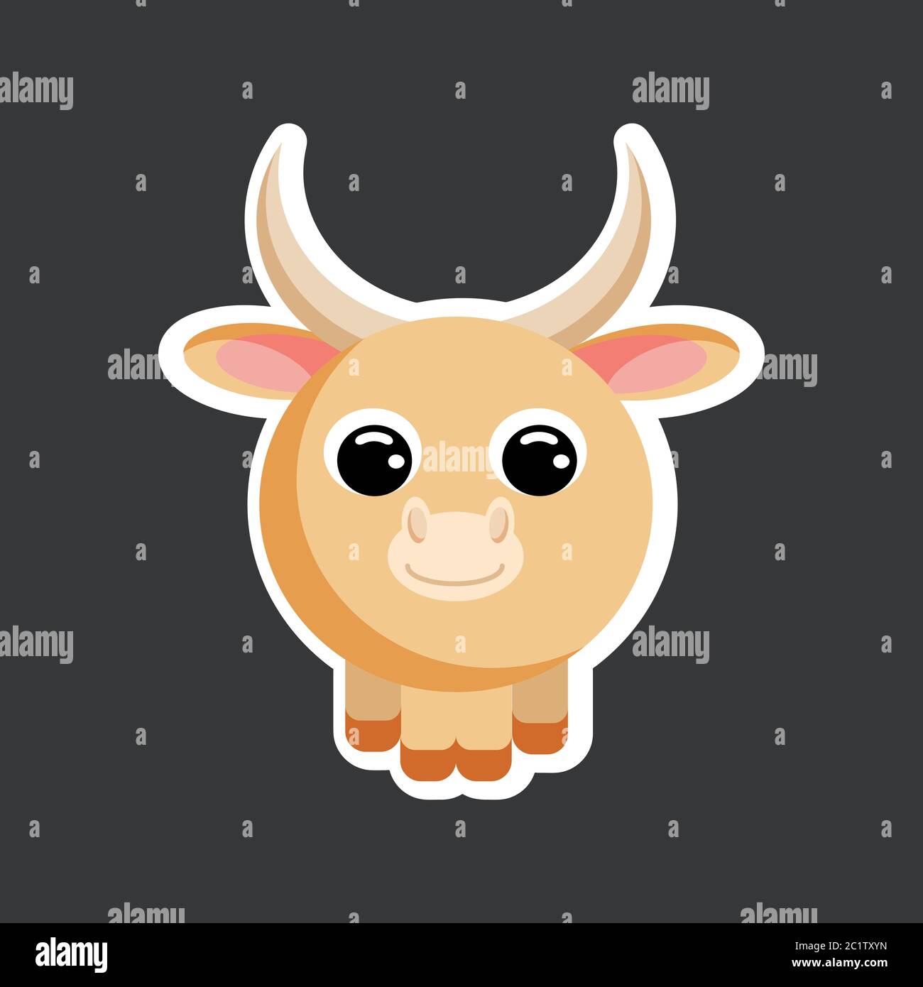 vector cute yak sticker template Stock Vector Image & Art - Alamy