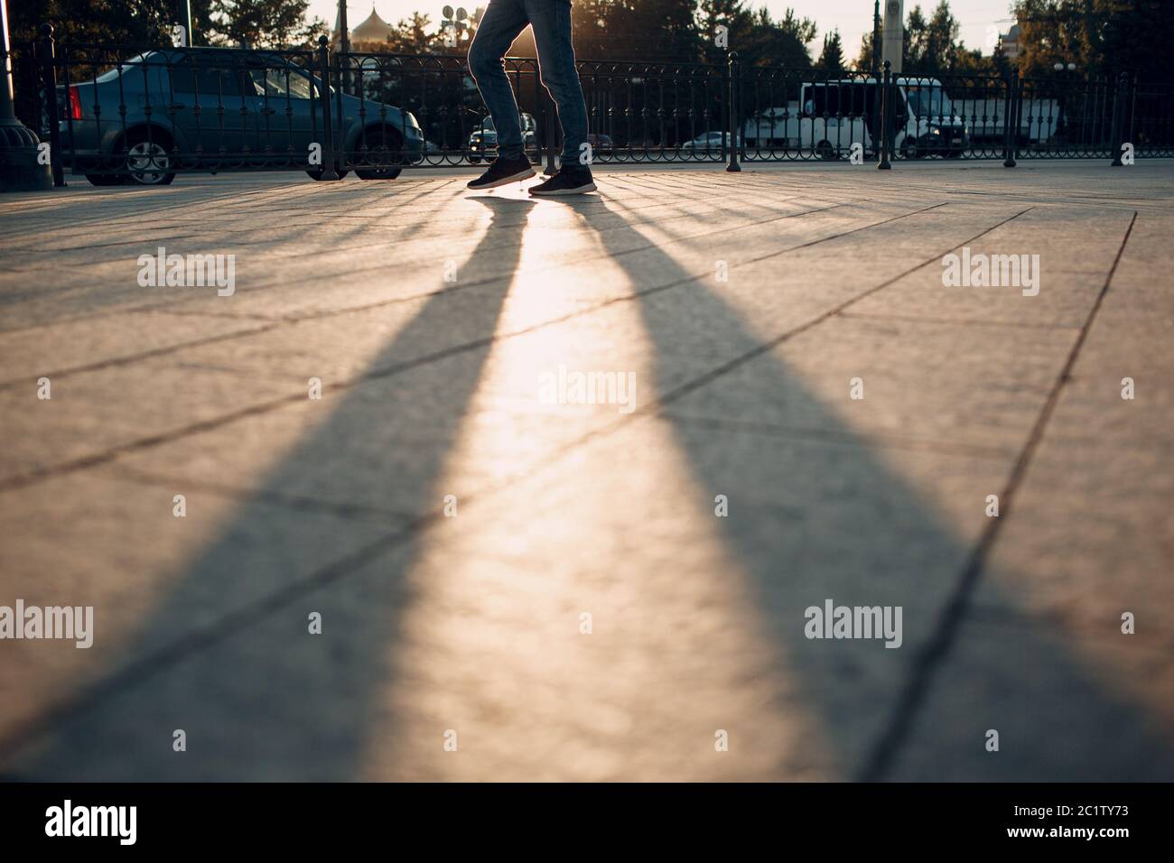 Blurry silhouette shadow legs hi-res stock photography and images - Alamy