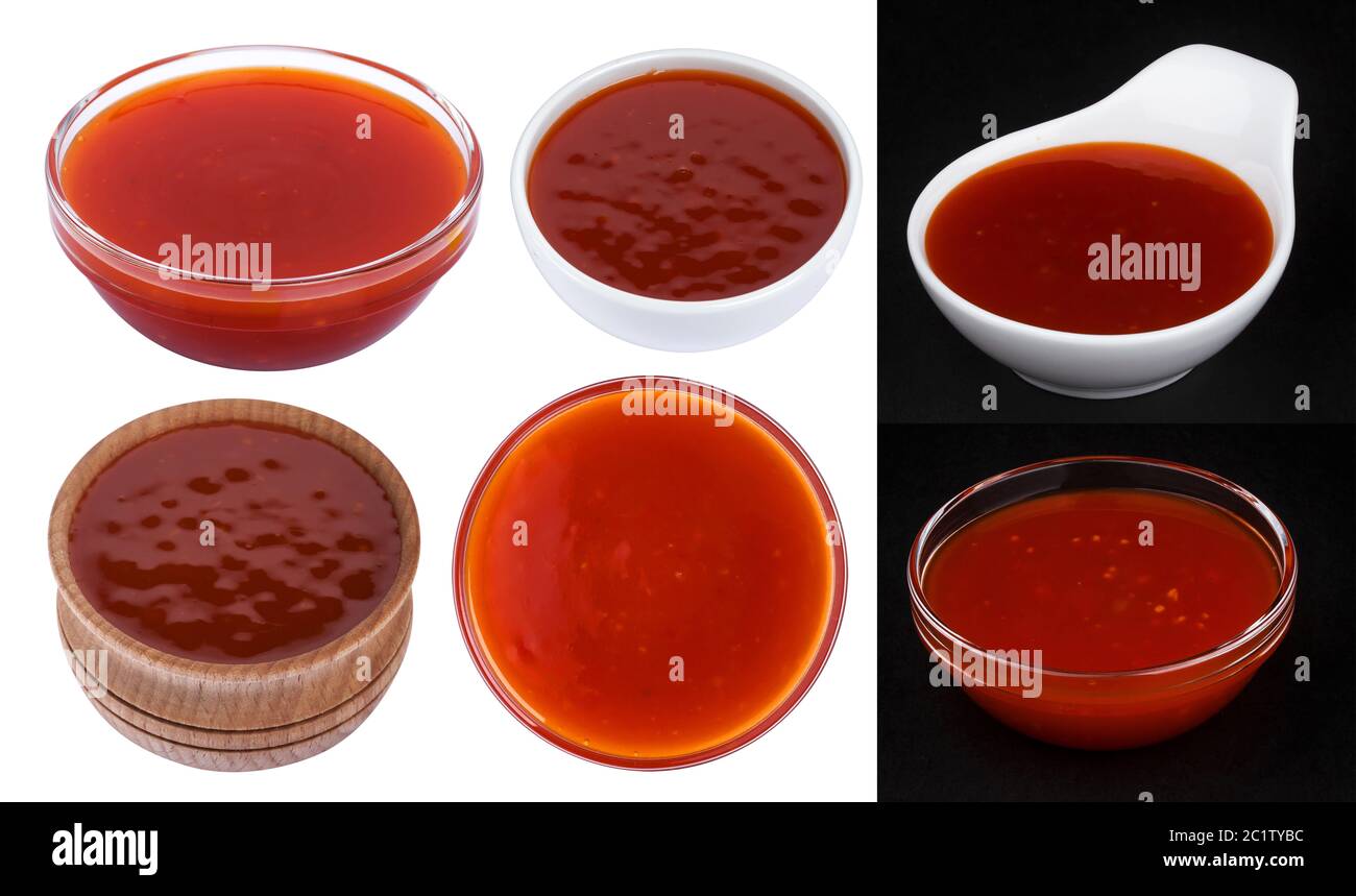 Hot chilli sauce isolated on white background. Collection Stock Photo ...