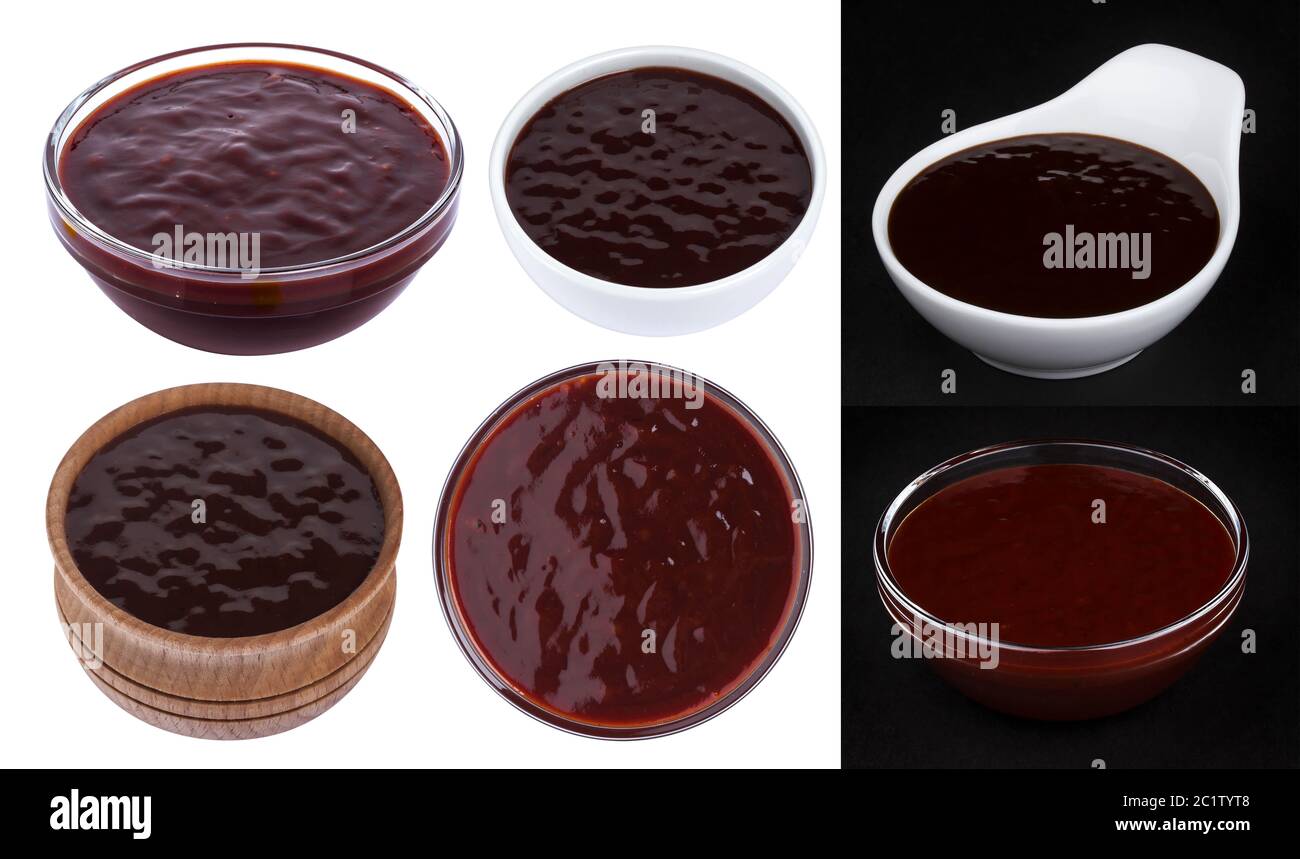 Grill sauce. Barbecue sauce isolated on white background. Collection ...