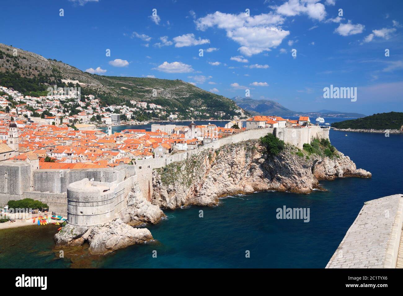 Dubrovnik, Croatia. Medieval Old Town. UNESCO World Heritage Site Stock ...