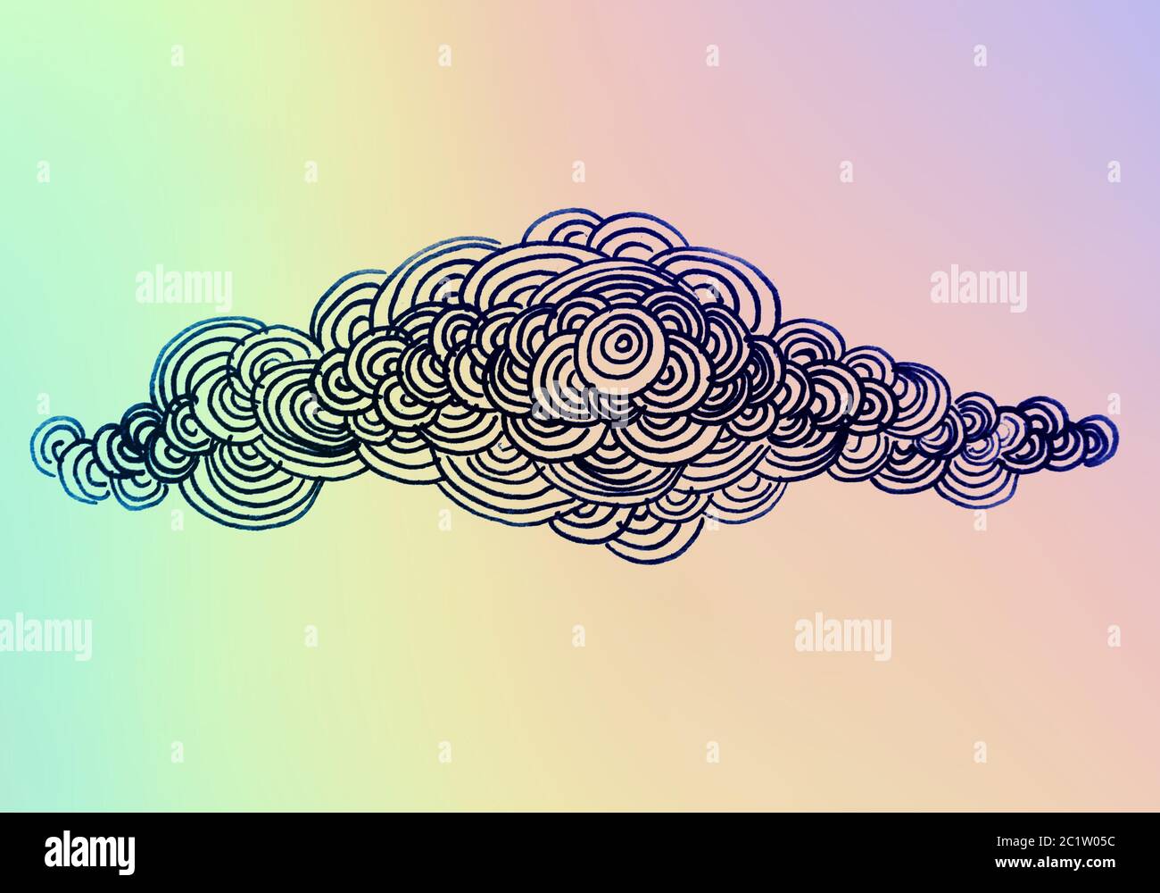 Cloud line drawing hi-res stock photography and images - Alamy