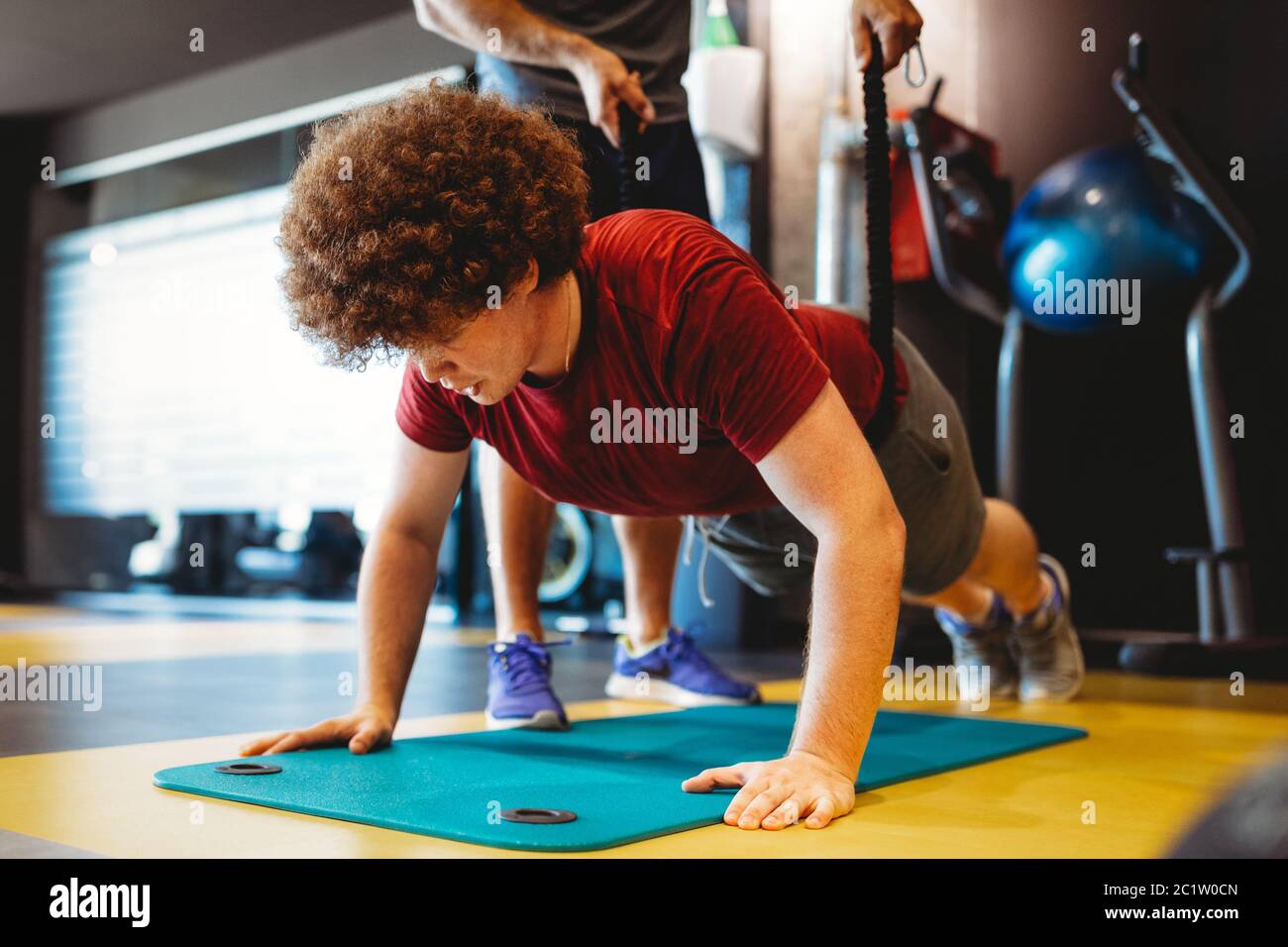 Obesity man gym hi-res stock photography and images - Alamy