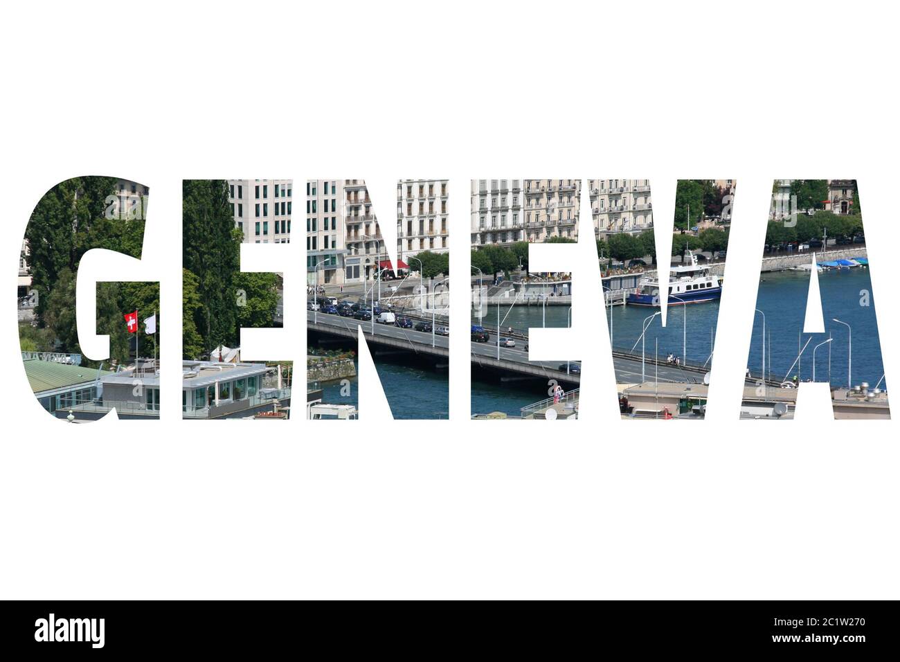 Geneva, Switzerland - word sign. City name text Stock Photo - Alamy