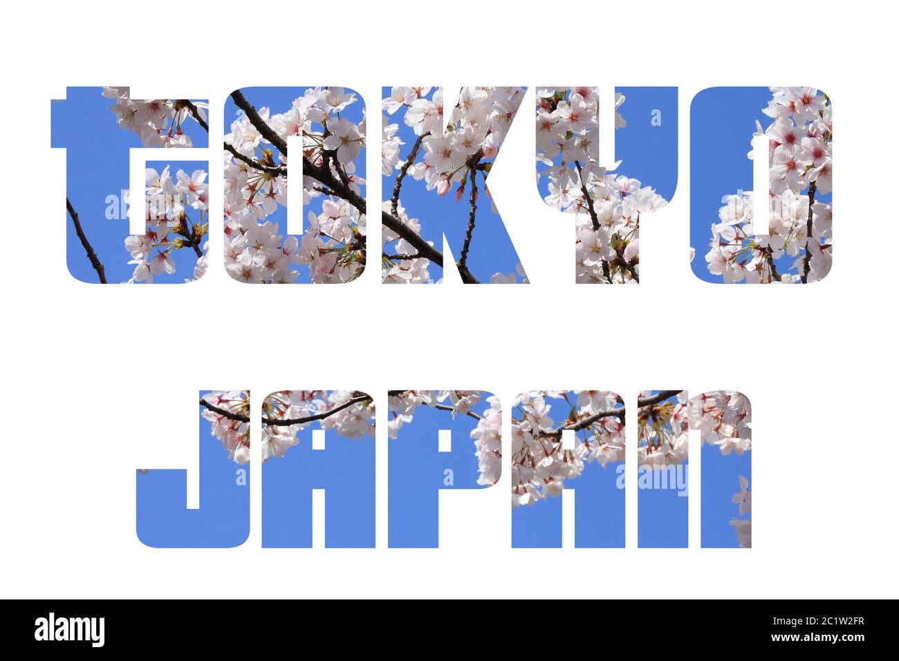 Tokyo text word sign - Japan city name silhouette postcard Stock Photo ...