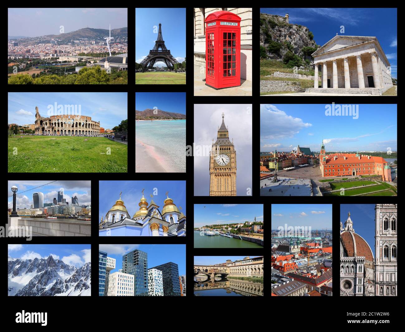Europe Landmarks Collage