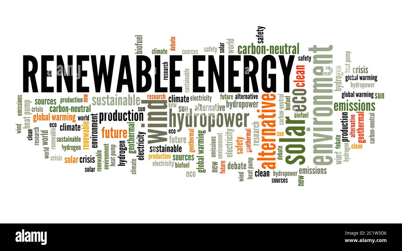 Renewable energy collage Cut Out Stock Images & Pictures - Alamy