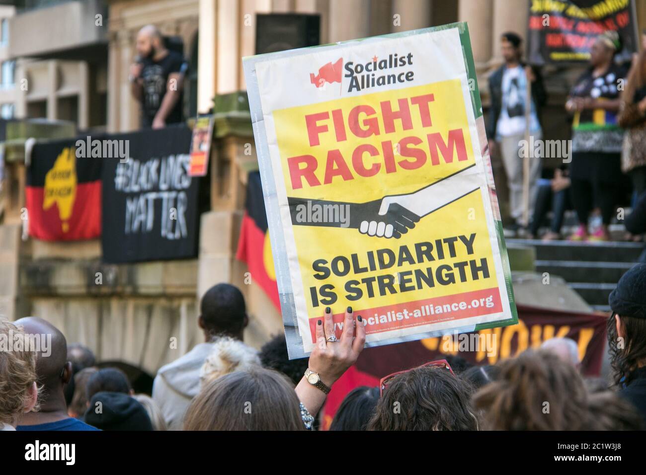 Black lives matter anti police brutality rally Stock Photo - Alamy