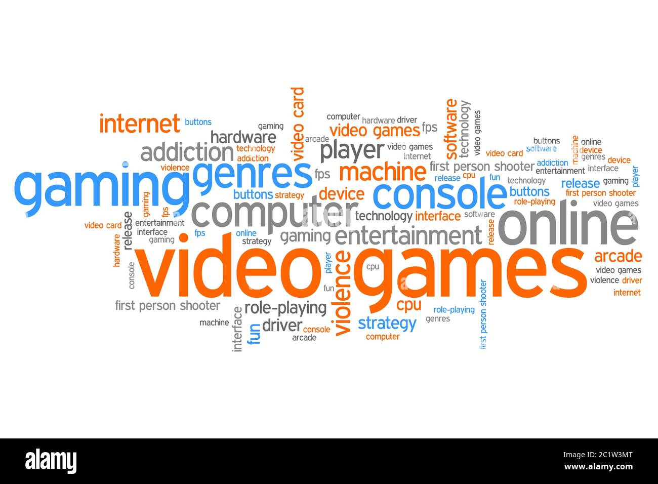 Video games concepts word cloud illustration. Word collage concept ...