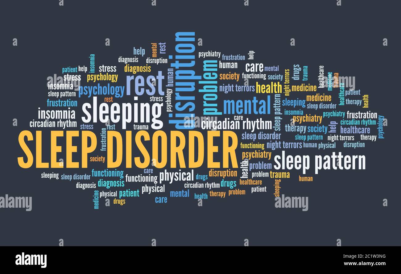Sleep disorder concepts word cloud. Sleeping health keywords ...