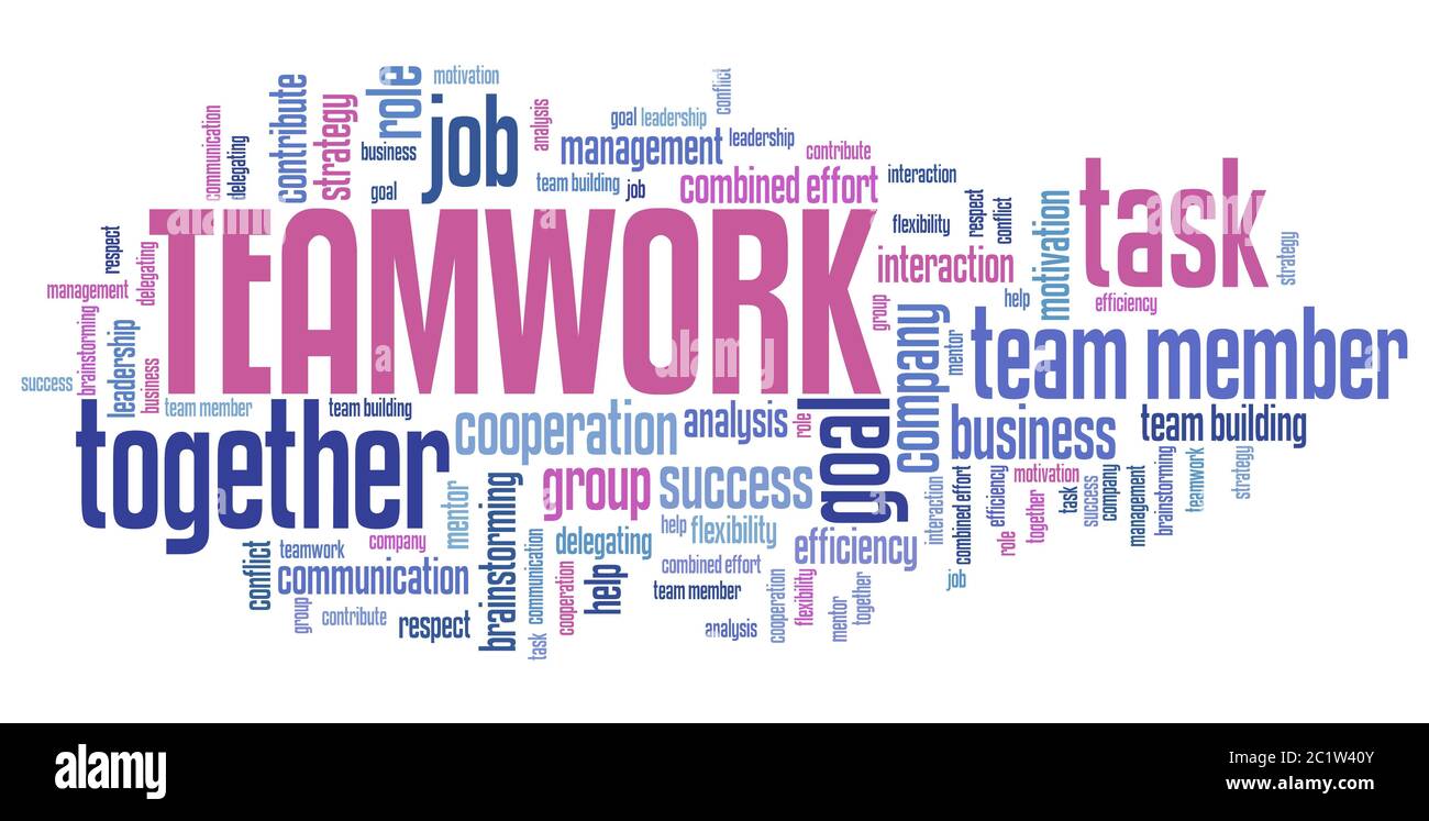 Company teamwork issues and concepts word cloud illustration. Word ...