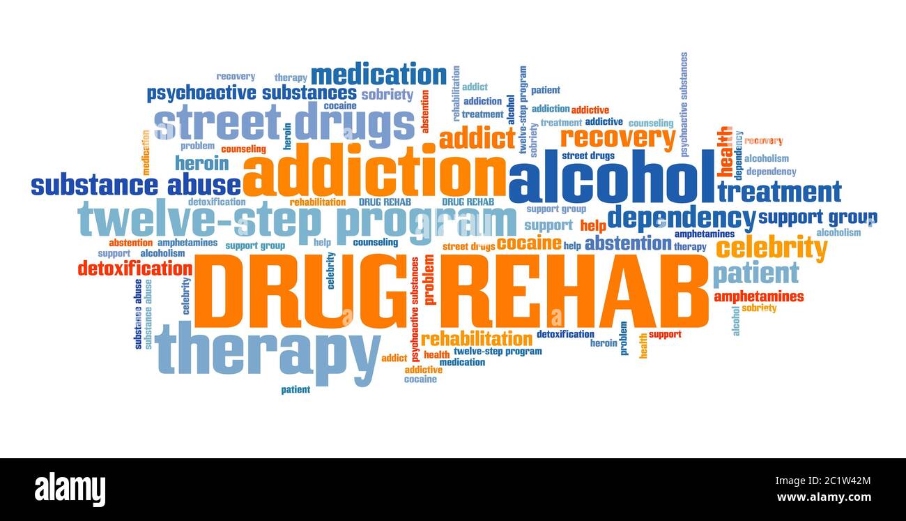 Rehabilitation word cloud conceptual hi-res stock photography and ...