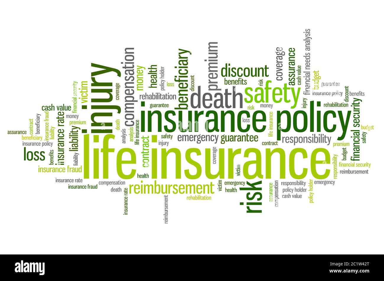 Life insurance concepts word cloud illustration. Word collage concept ...